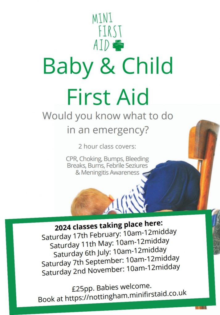 Baby and Child First Aid – November 2024 | The John Godber Centre