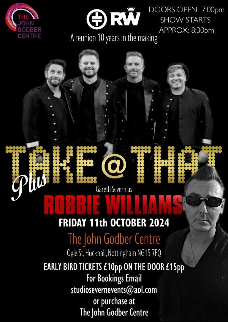 Take@That with Gareth Severn as Robbie Williams | The John Godber Centre